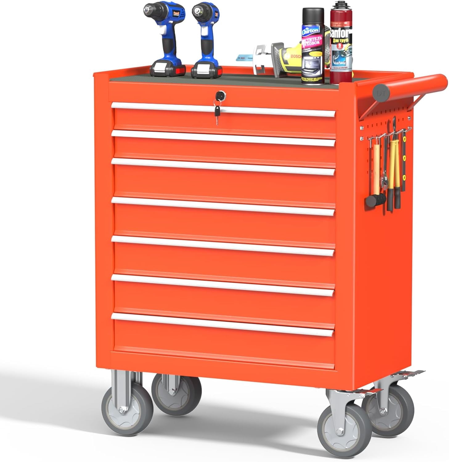 7-Drawer Rolling Tool Chest with Wheels, High Capacity Tool Box with ...