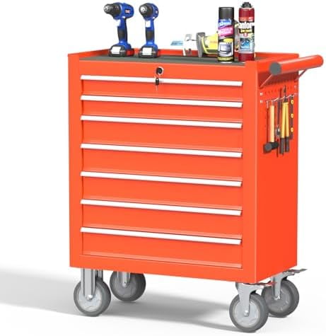 7-Drawer Rolling Tool Chest with Wheels, High Capacity Tool Box with ...