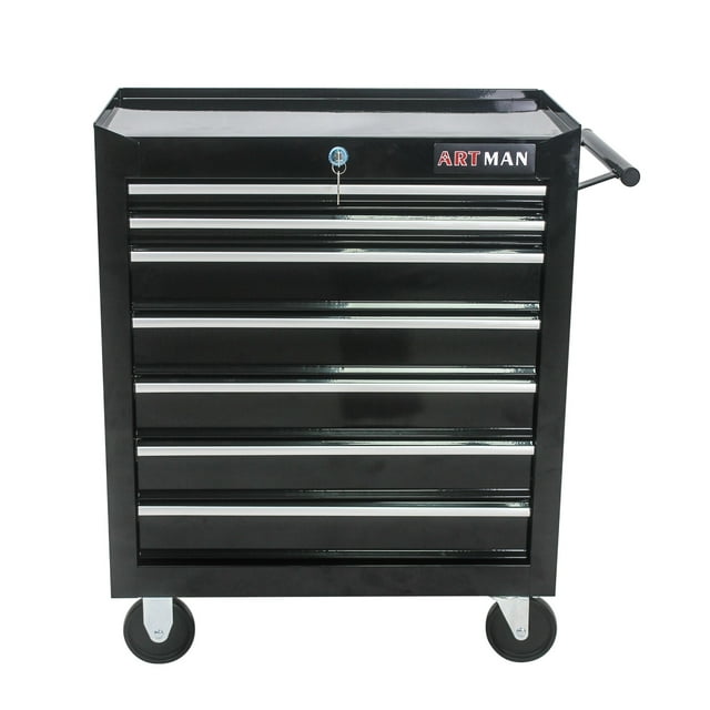 7-Drawer Rolling Tool Chest with Wheels, Metal Tool Cart Storage ...
