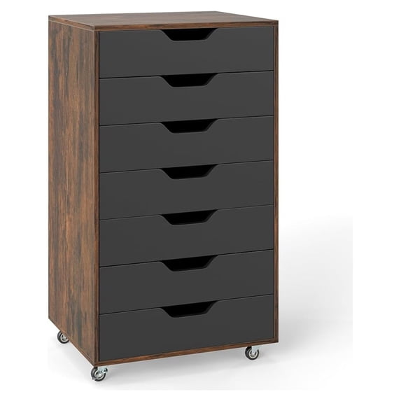 7-Drawer Storage Cabinet, Versatile Drawer of Chest with Lockable ...