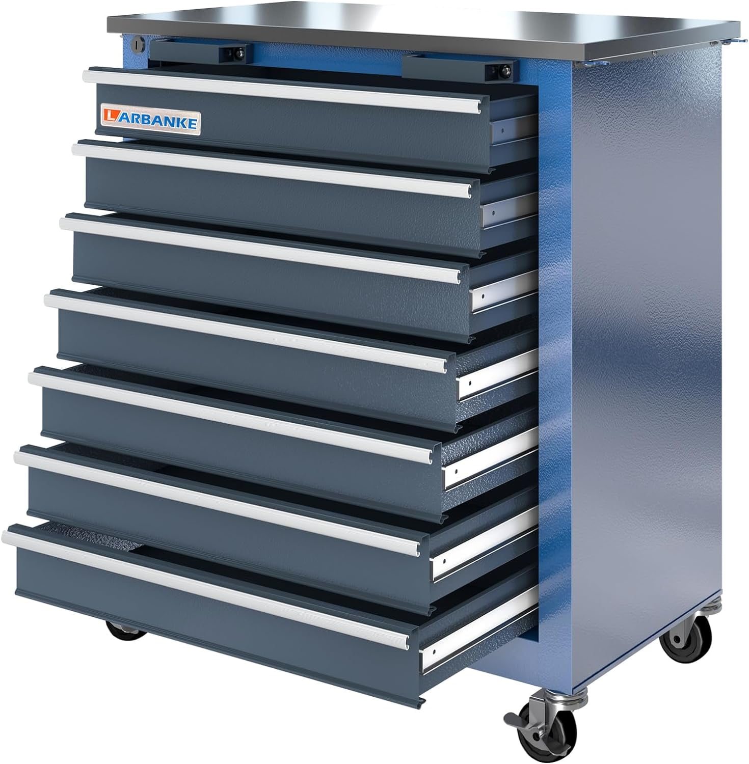 7-Drawer Tool Chest Toolbox,Quality Metal with 360° Rubber Wheels,Safe ...