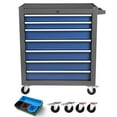 7 Drawer Tool Chest with Wheels,Metal Locking Rolling Tool Box with Tool Organizer Trays for ...