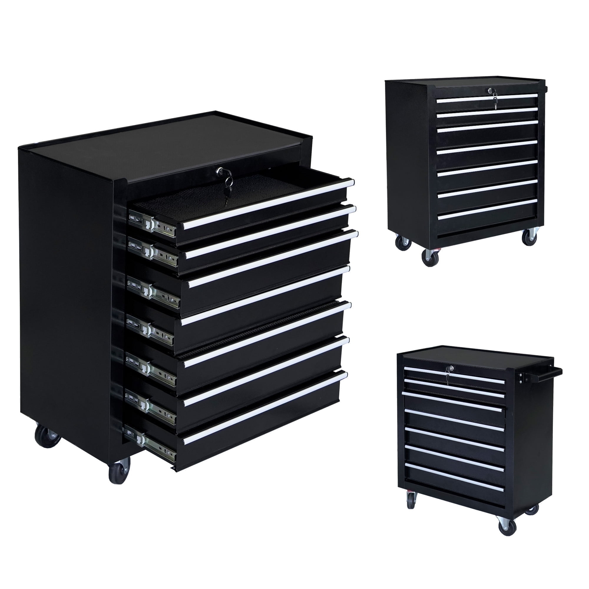7-Drawer Tool Storage Cabinet,Tool Storage Cabinet with Wheels,Rolling ...