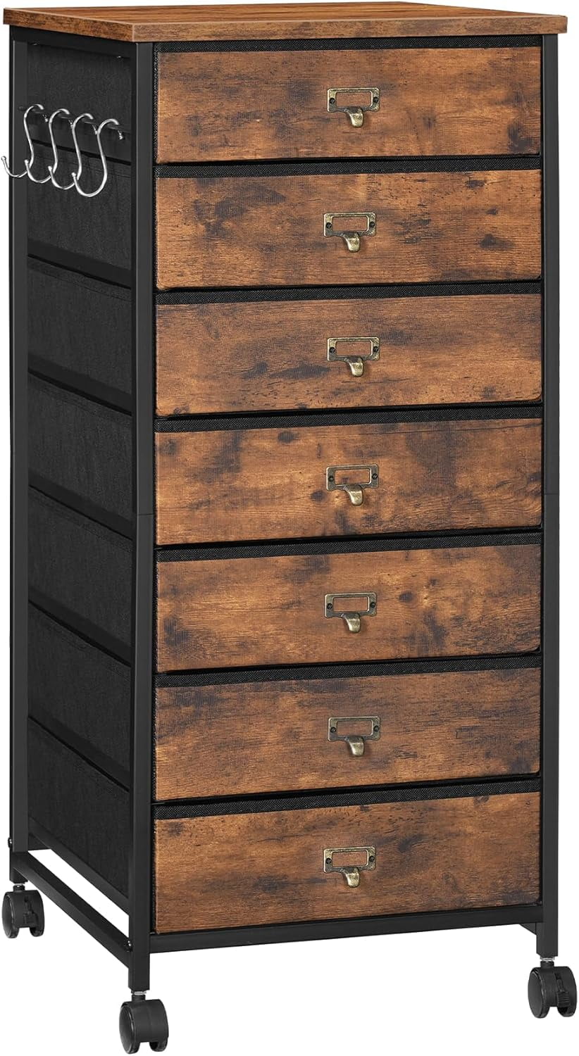 7-Drawer Vertical File Cabinet, Office Cabinet with Drawers, Filing ...