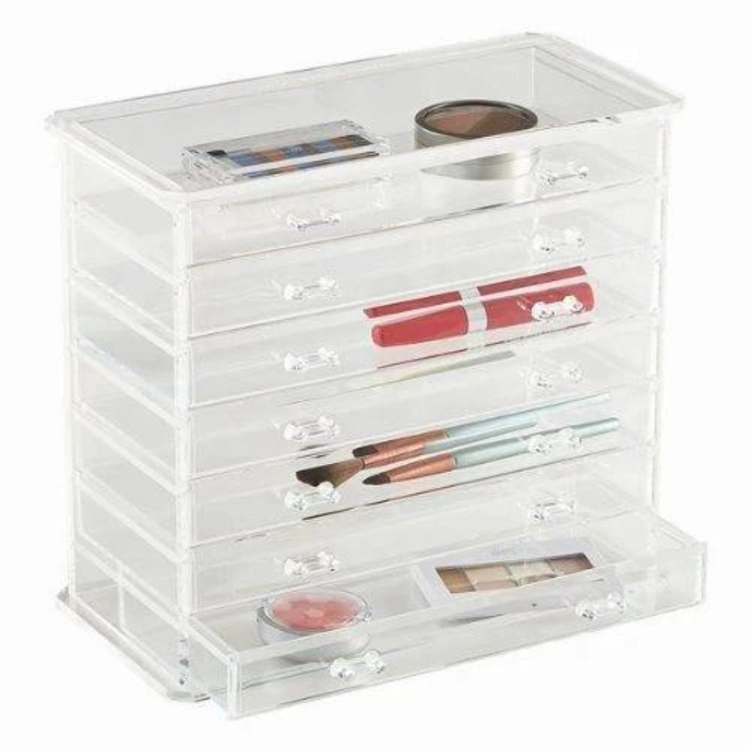 7 Drawers Clear Acrylic Jewelry Organizer - Clear Jewelry Box, Jewelry ...