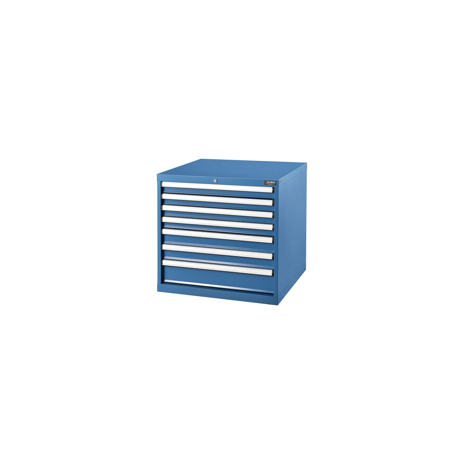 7 Drawers Modular Drawer Cabinet w/Lock, 30x27x29-1/2"H, Blue - Walmart.com