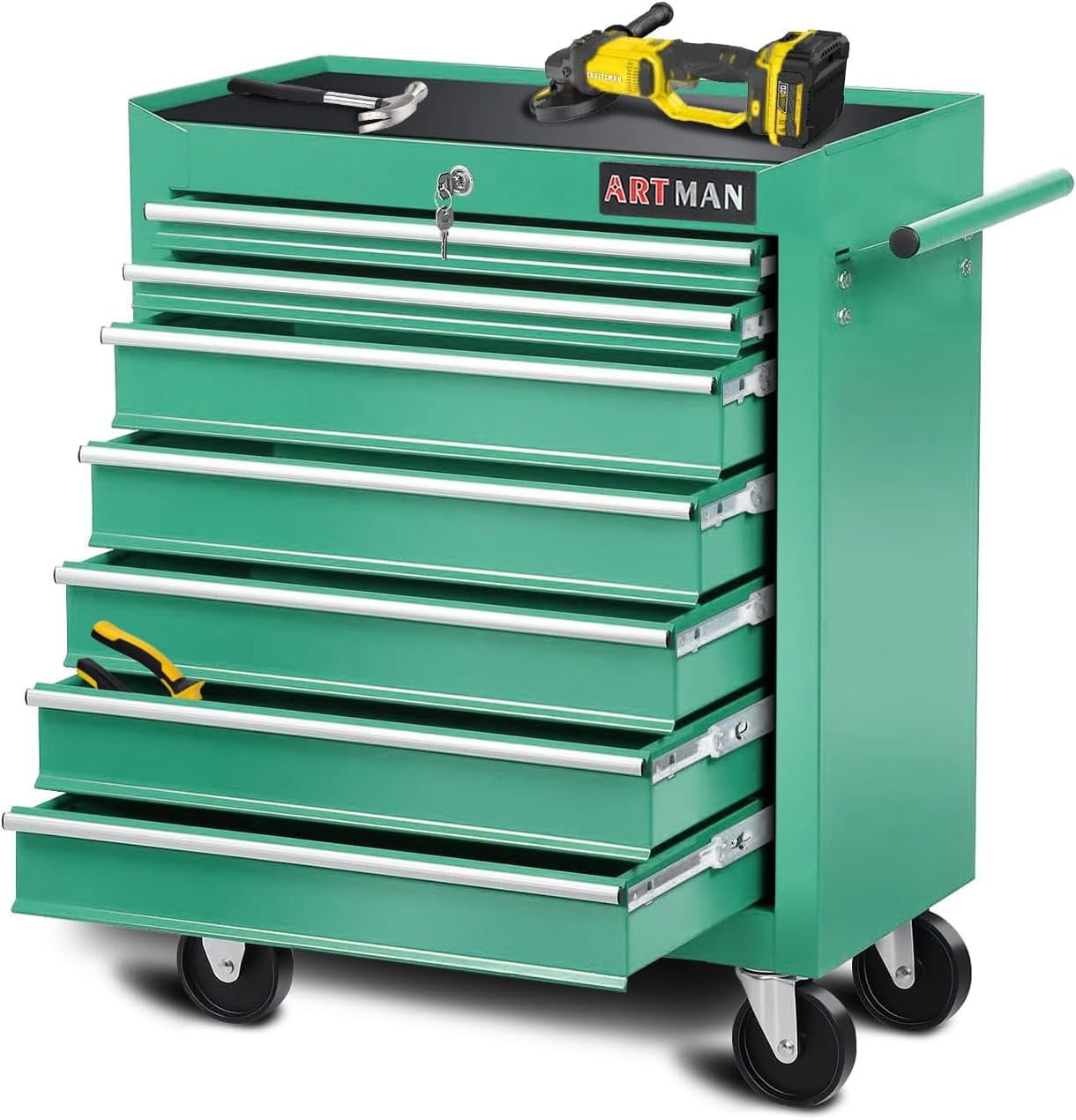 taoruifang 7-Drawer Rolling Tool Cabinet, Anti-Rust Tool Chest With ...