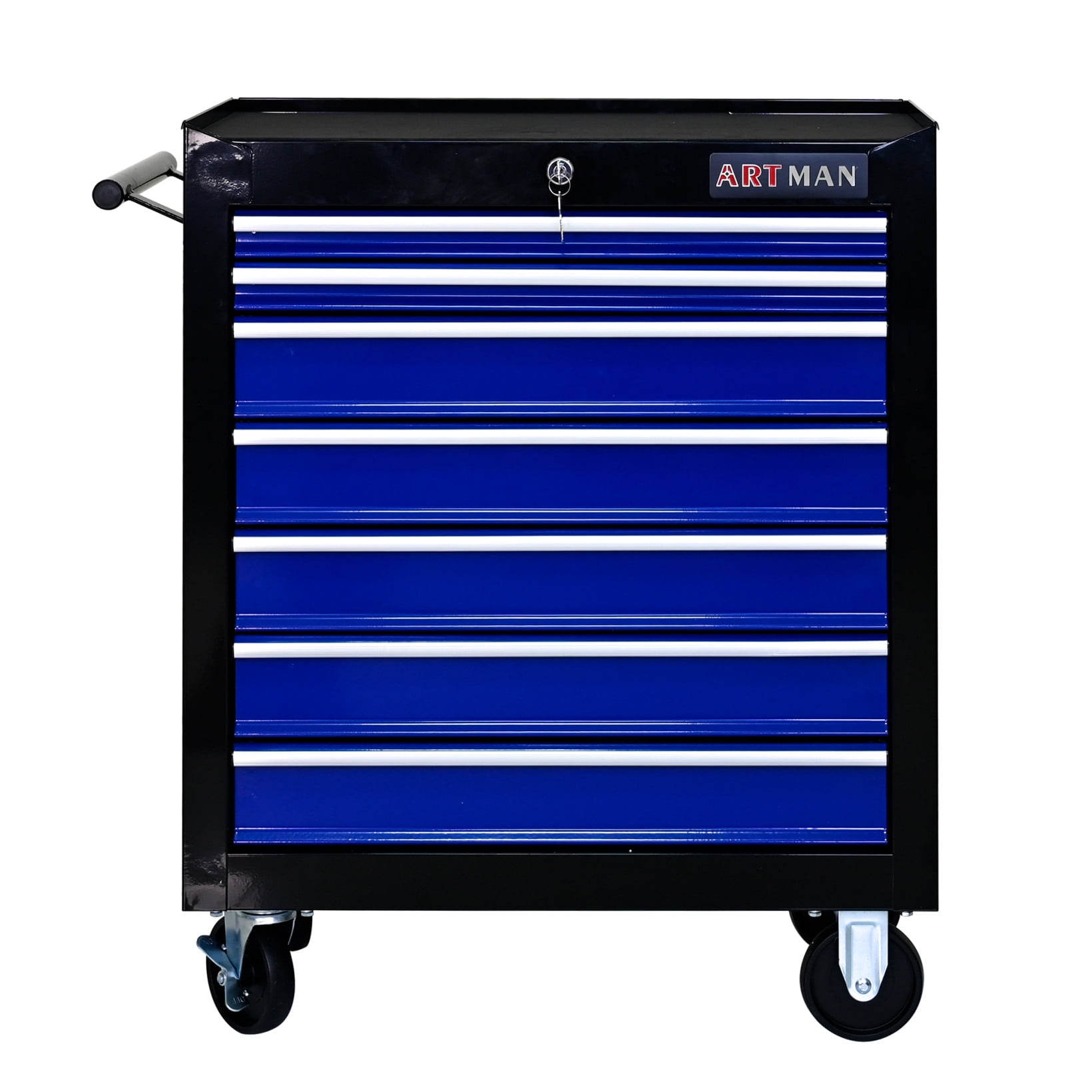 7 Drawers Tool Cart on Wheels, Multi-Functional Rolling Tool Chest with ...
