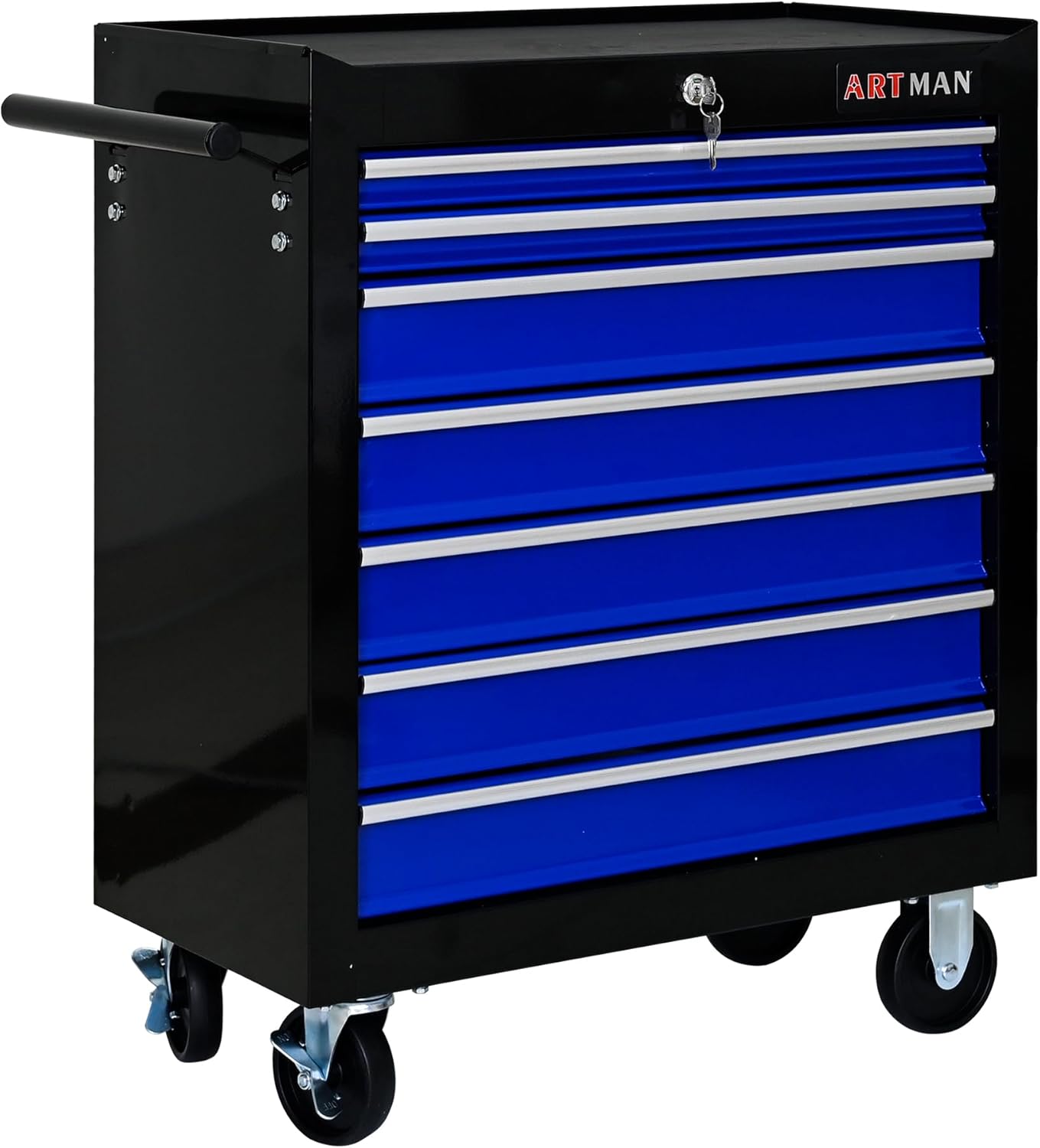 7 Drawers Tool Cart on Wheels,Multifunctional Rolling Tool Chest Tool ...