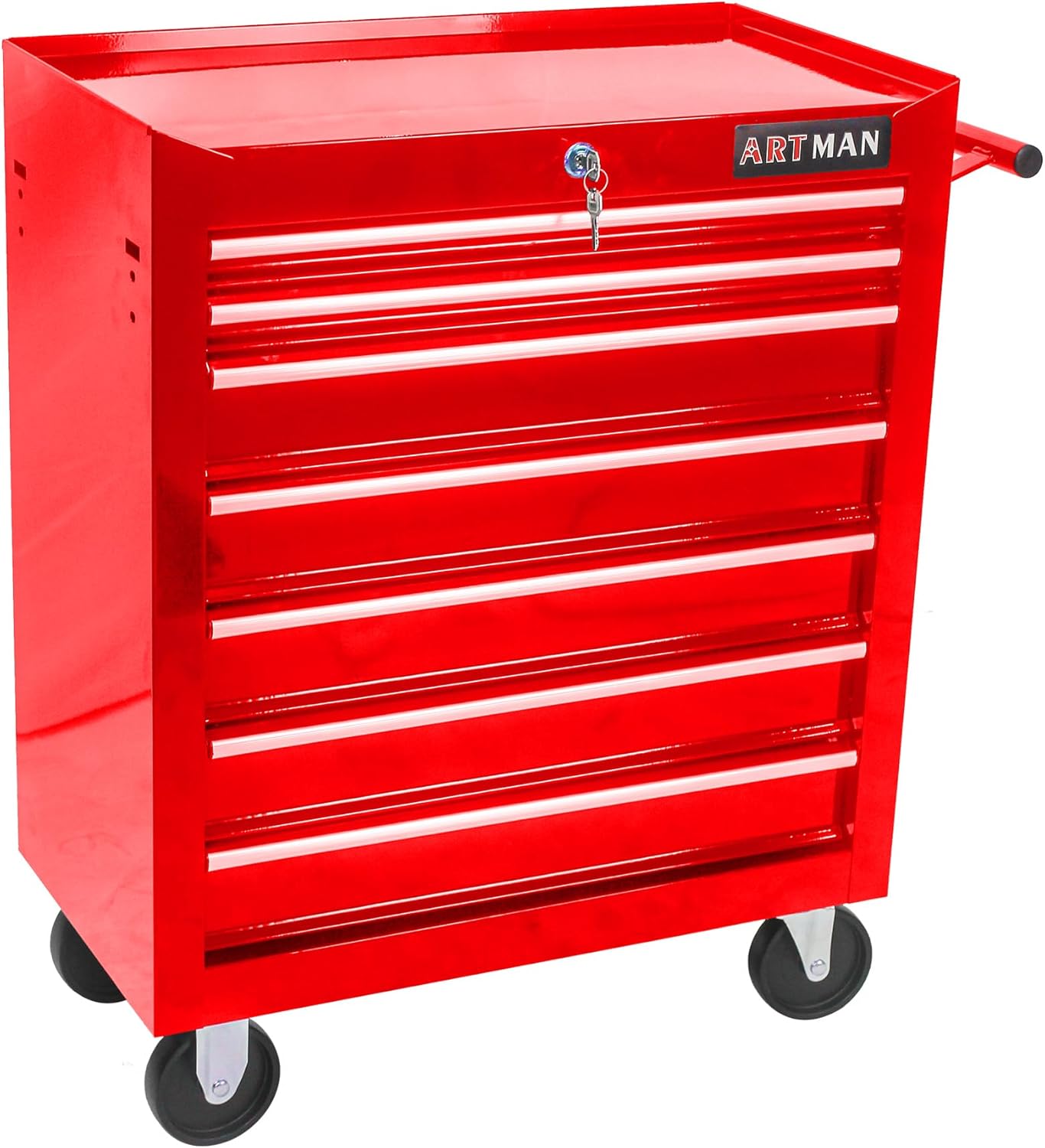 7 Drawers Tool Cart on Wheels,Multifunctional Rolling Tool Chest Tool ...