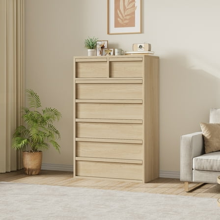 46.9'' W 12-Drawer Closet Island with Glass Top, Modern Storage Dresser ...