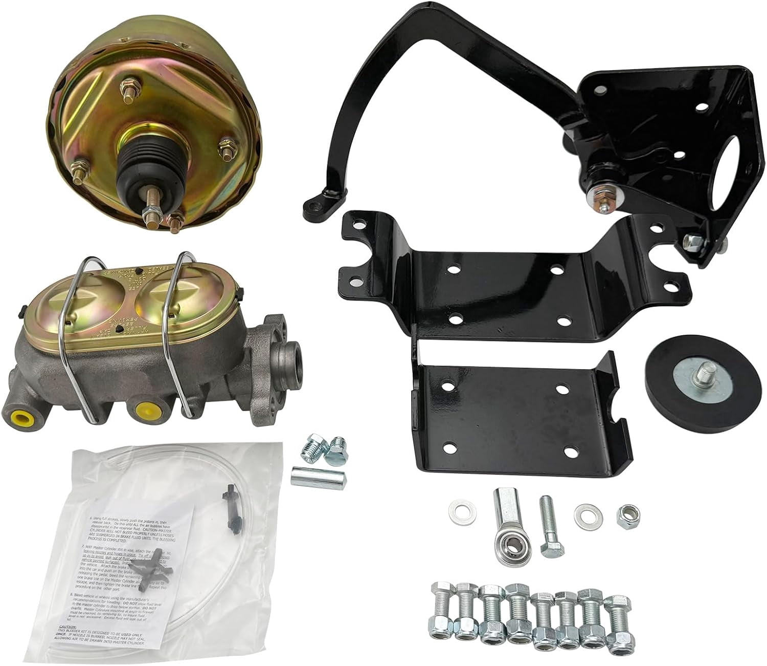 7'' Dual Power Brake Booster with Master Cylinder Under Floor Kit for ...