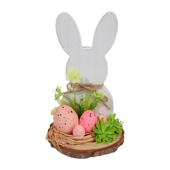 7"Easter Ornament Easter Table Centerpiece Wooden Bunny Rustic Easter ...