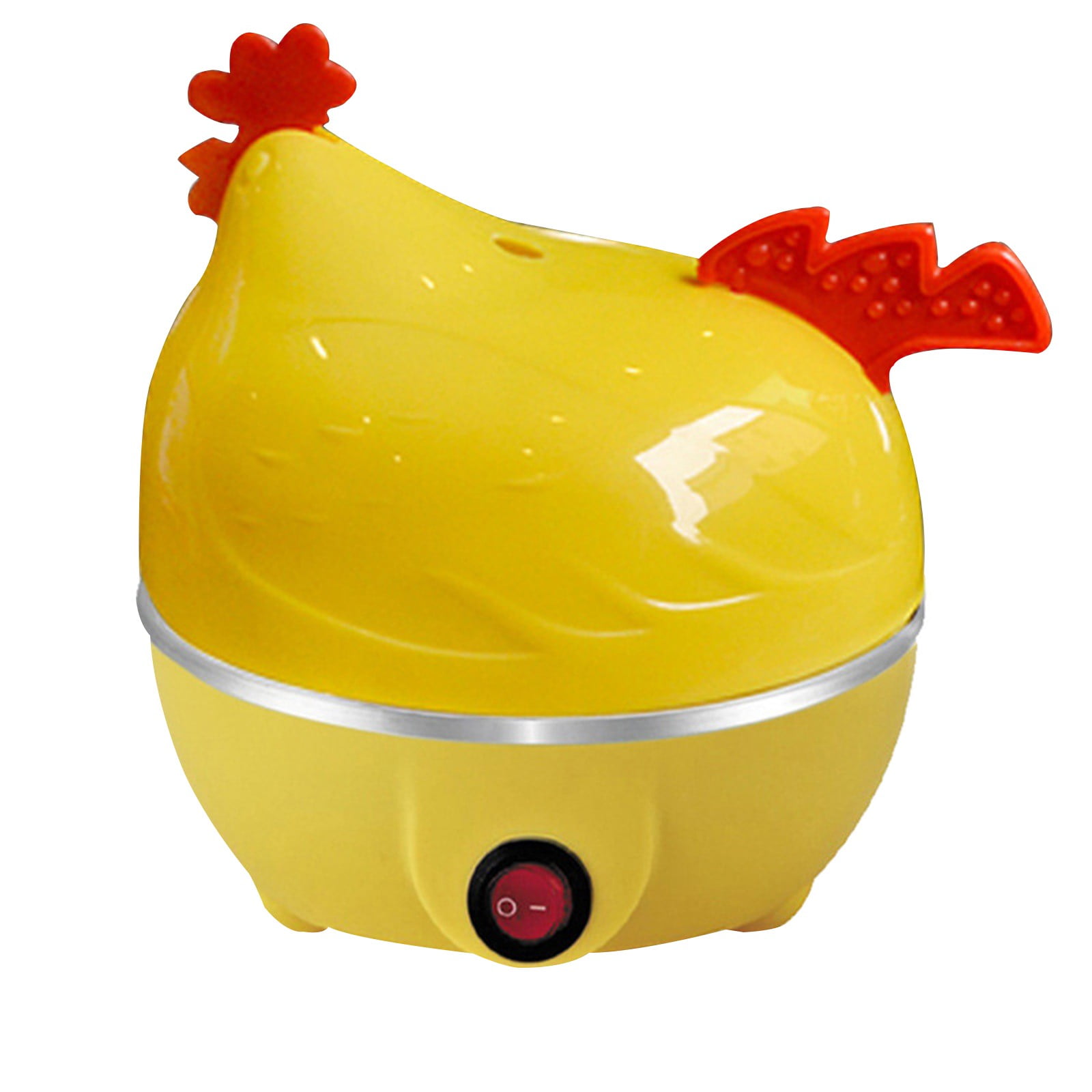 7 Eggs Capacity Egg Cooker Chicken Shape Steamer Mini Breakfast Maker ...