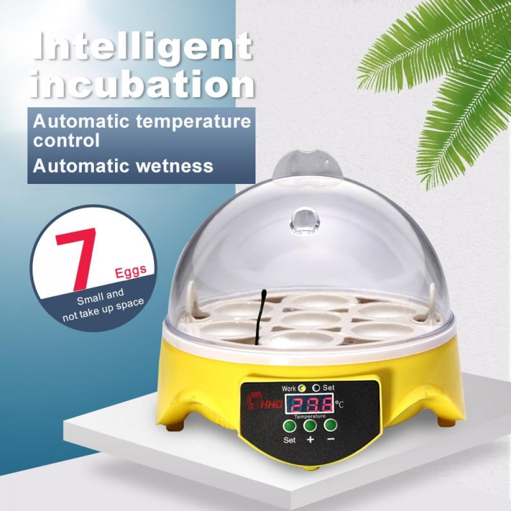 7 Eggs Mini Egg Incubator Hatcher Poultry Eggs Hatching Machine with ...
