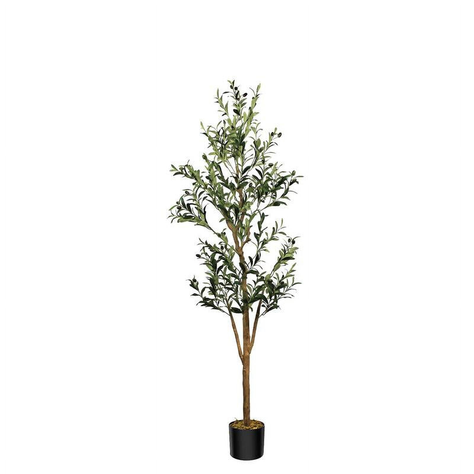 7 FT/6FT/5FT Artificial Olive Tree - Lifelike Faux Silk Olive Plant ...