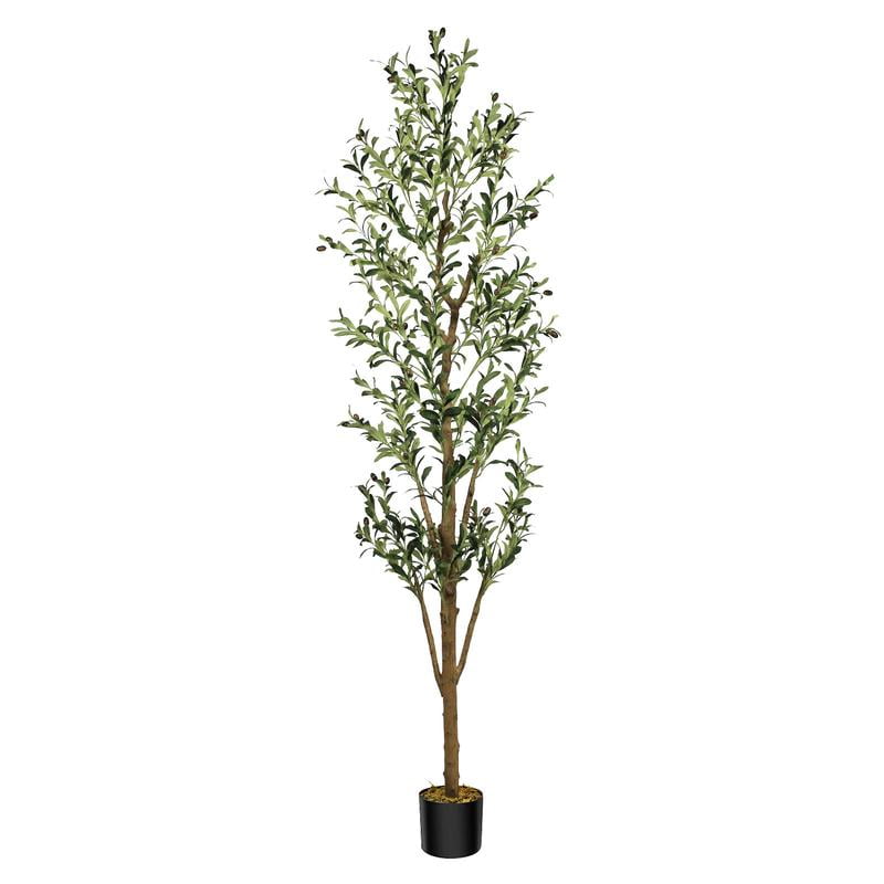 7 FT/6FT/5FT Artificial Olive Tree - Lifelike Faux Silk Olive Plant ...