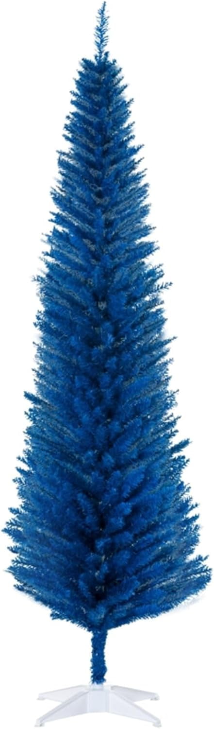 7 FT Artificial Christmas Tree, Realistic hinged Tree with Branches ...