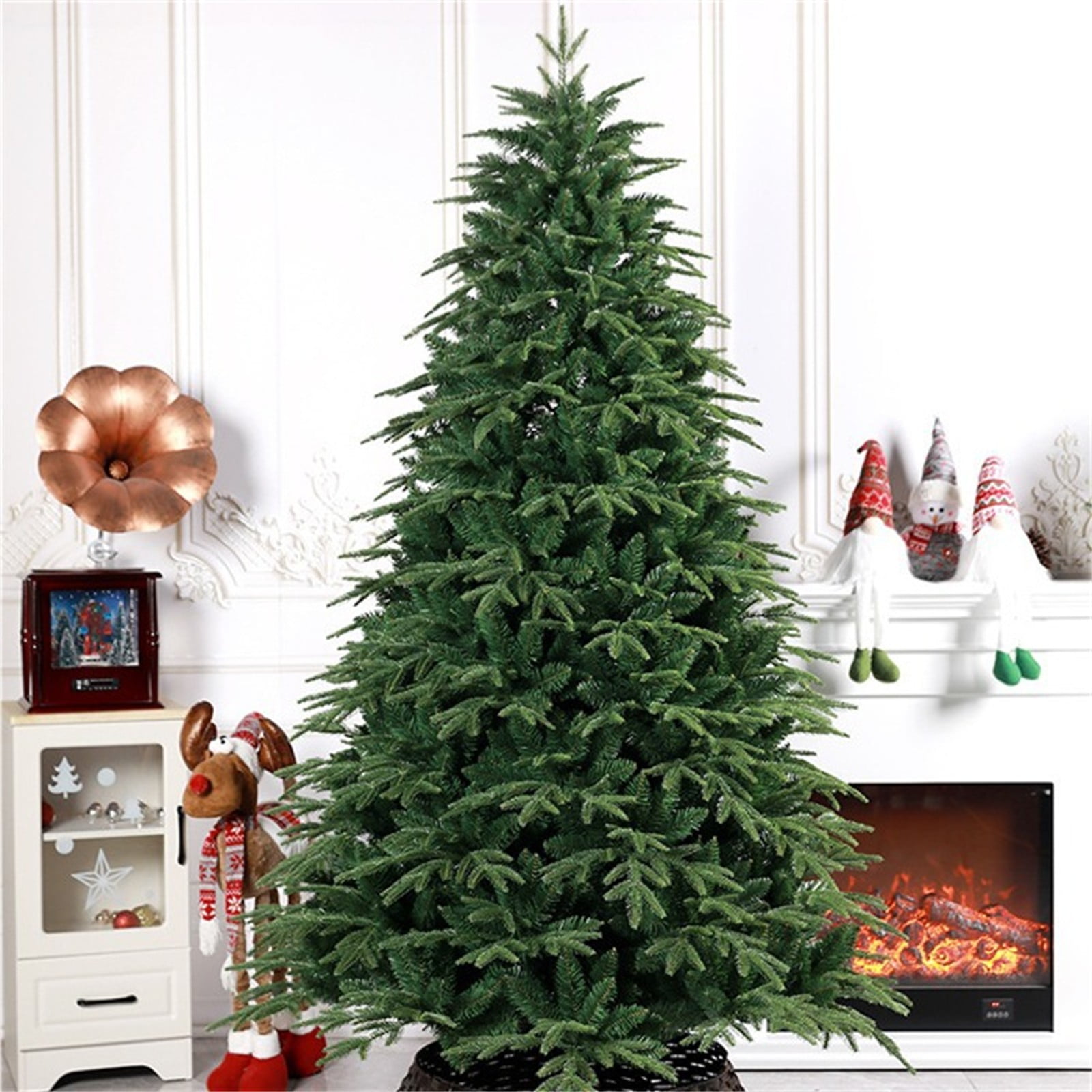 7 FT Christmas Tree - Traditional Forest Green Luxury Easy Assembly ...