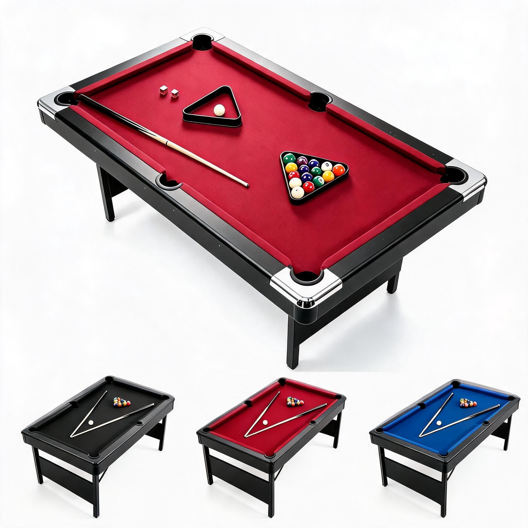 7 FT Folding Pool Table – Fast Folding, Adjustable Leveling Legs ...