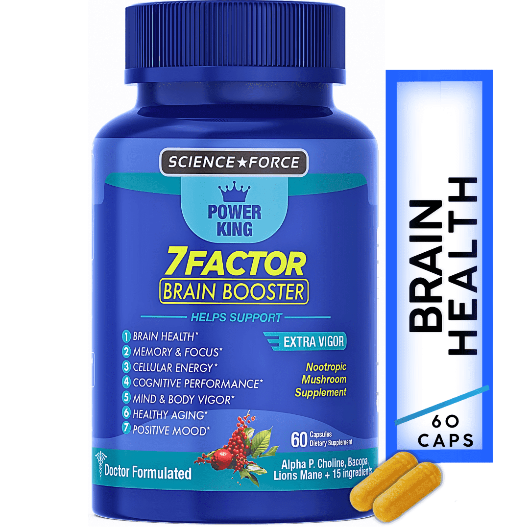 SCIENCE FORCE 7 Factor Brain Booster, Memory, Focus, Cognitive Support, 60 Count - Walmart.com