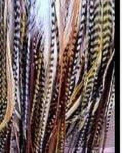7 Featers in total 7-10 Warm Mix Genuine Long Thin Feathers for Hair ...