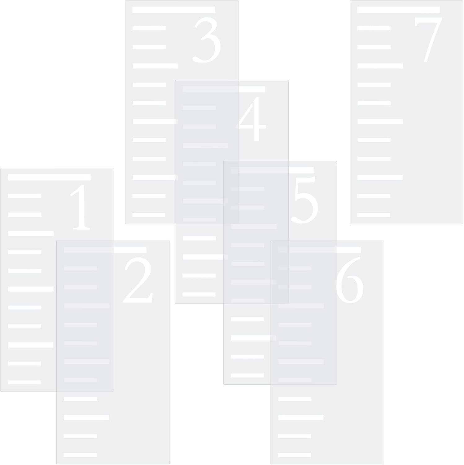 7 Feet Growth Chart Stencil, Kids Height Growth Chart Reusable Ruler ...