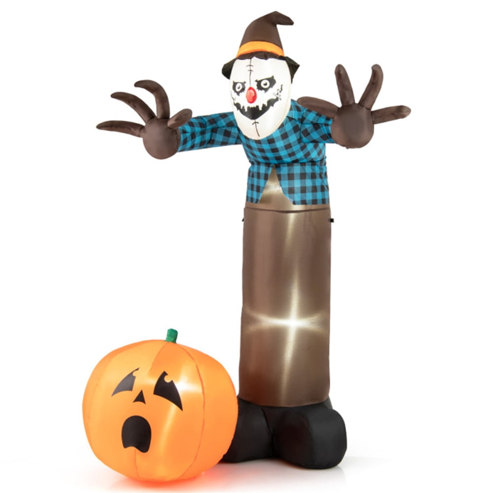 7 Feet Inflatable Decorated Halloween Scarecrow, Large Halloween ...