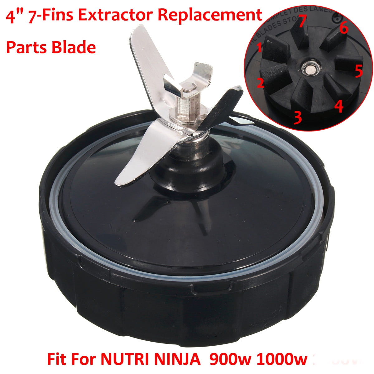 Nutri Ninja Blender 7-Fins Replacement Extractor Blade Assembly with ...