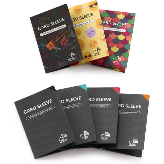 7 Folding RFID Blocking Sleeves Identity Protection Lightweight And ...