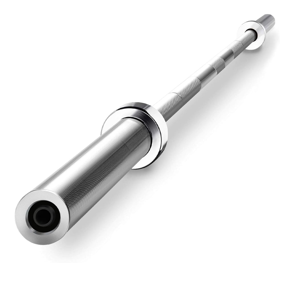 7- Foot Olympic Bar Barbell - Iron Weighted Workout Bar with Two ...