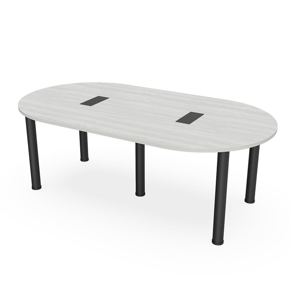 7 Foot Racetrack Conference Room Table Power And Data Post Legs ...