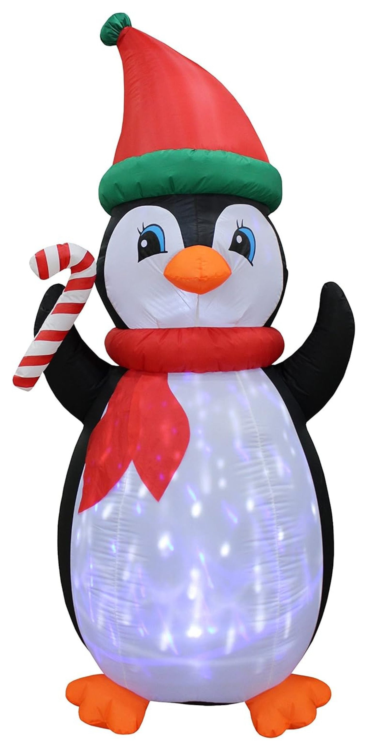 7 Foot Tall Christmas Inflatable Penguin with Twinkle Lights Decor ...