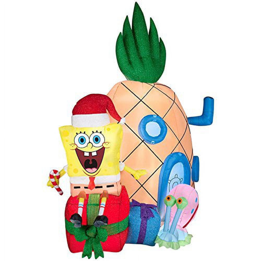Globo inflable de Navidad de 7 pies de Spongebob Squarepants y Gary con ...