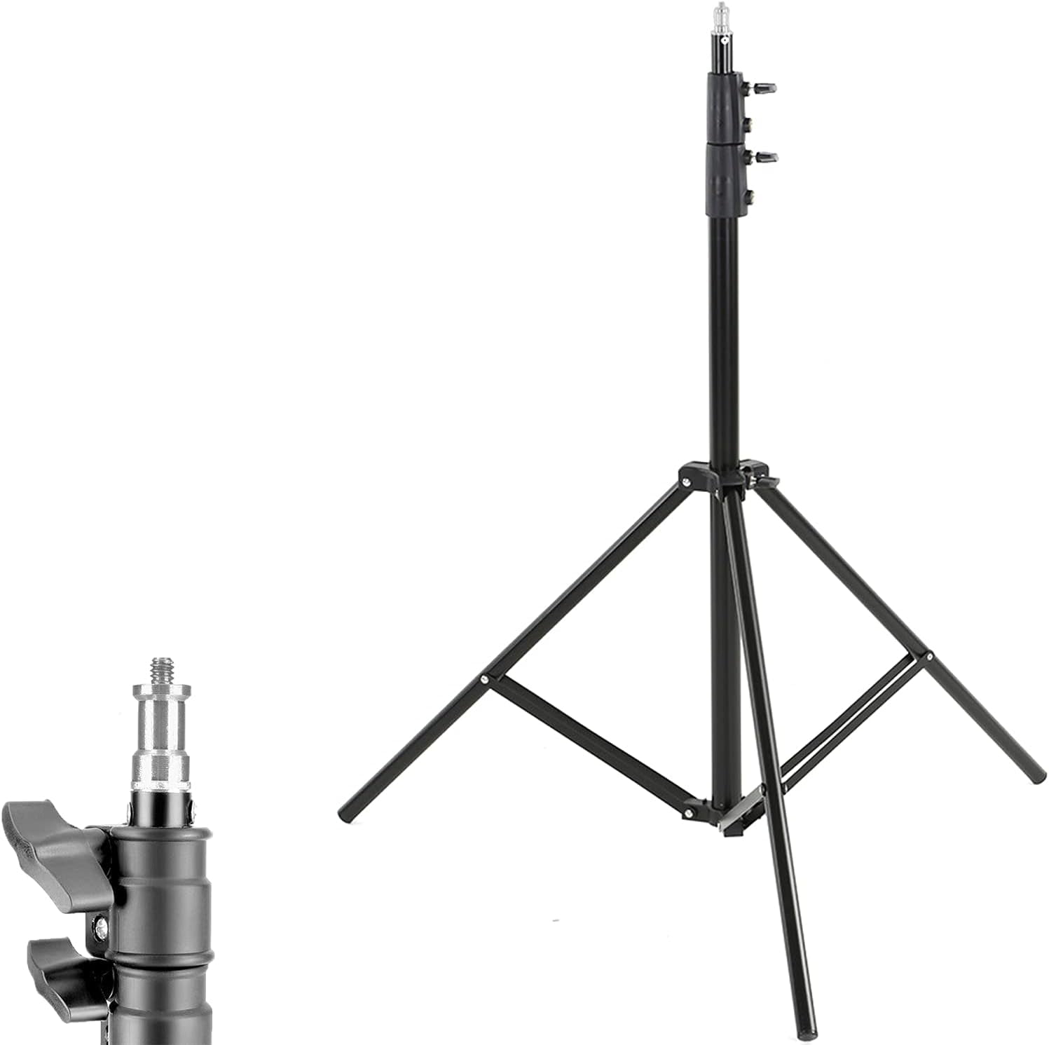 7 Foot Tripod Aluminum Compact Photography Light Stand with 1/4" Thread ...