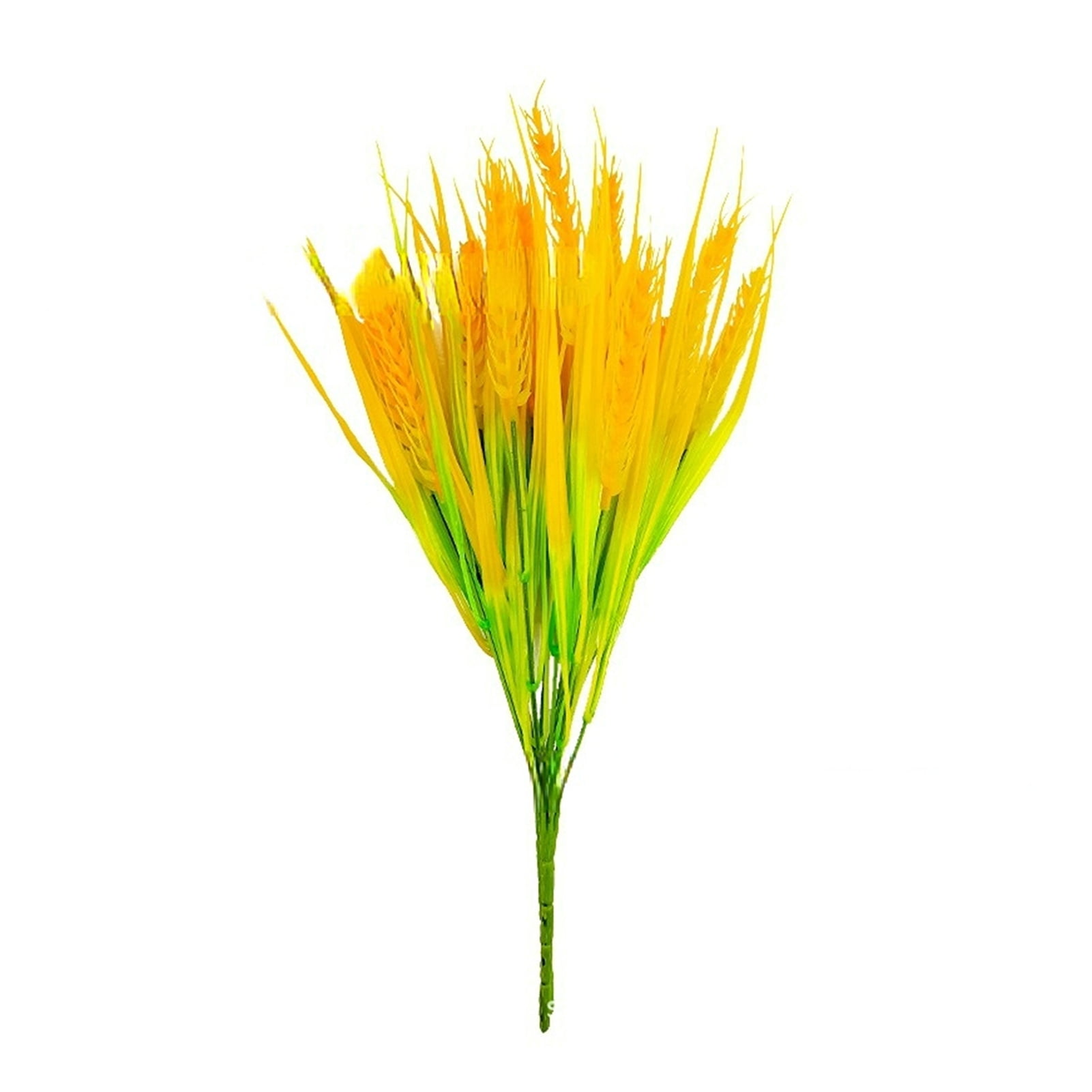 7 Forks Artificial Wheat Ears Rice Plant Bouquet Realistic Simulated ...
