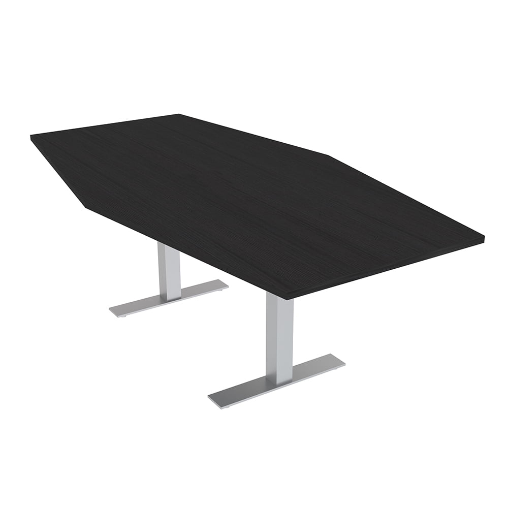 7 Ft Hexagon Conference Table With Metal T-Bases And Electrical Module ...