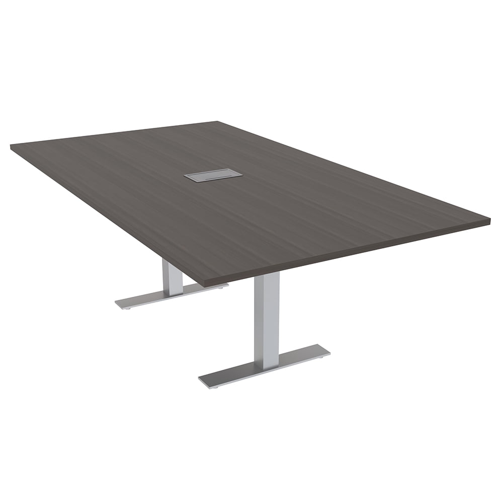 7 Ft Rectangular Conference Table Metal T Bases Power And Data Unit ...