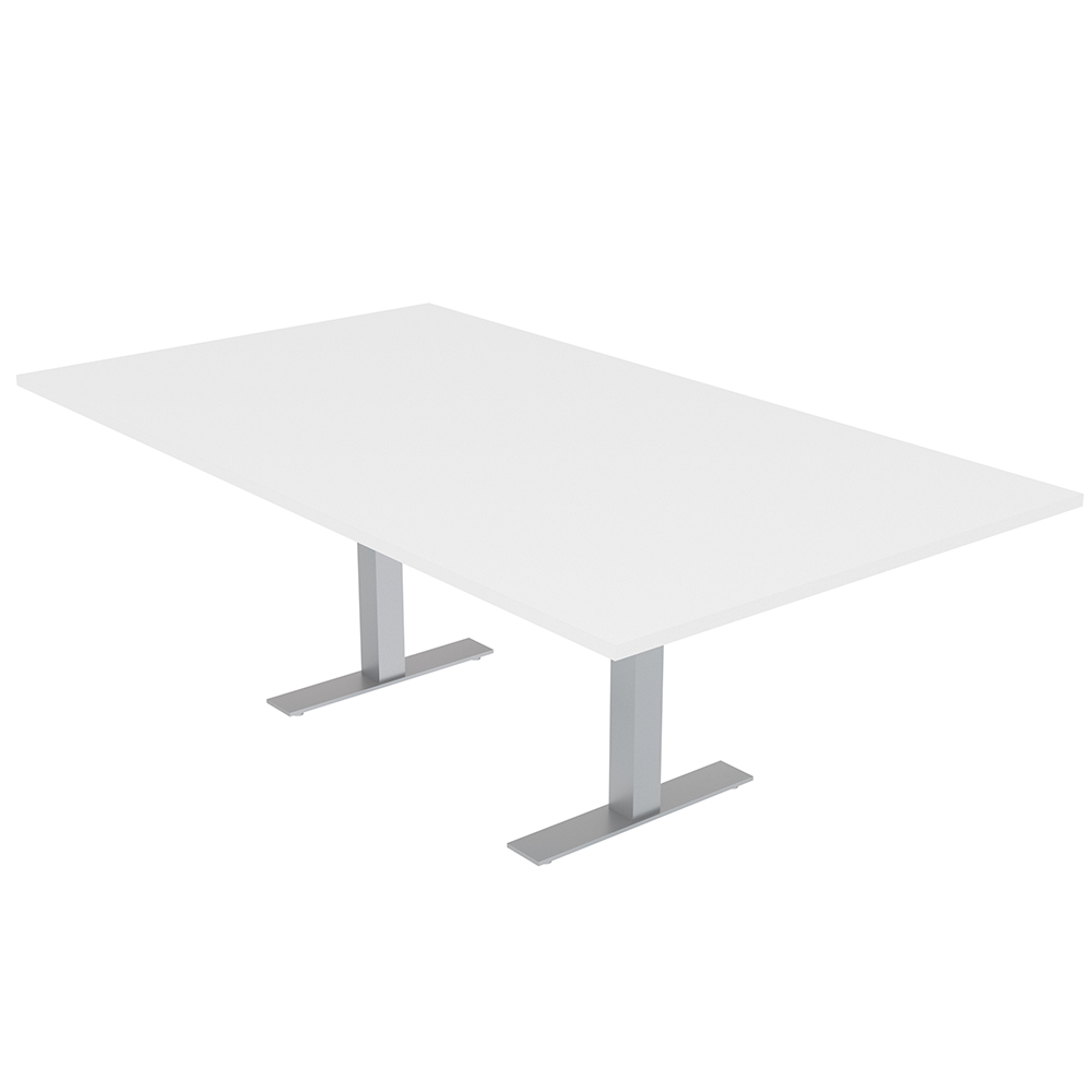 7 Ft Rectangular Conference Table Metal T Bases Power And Data Unit ...