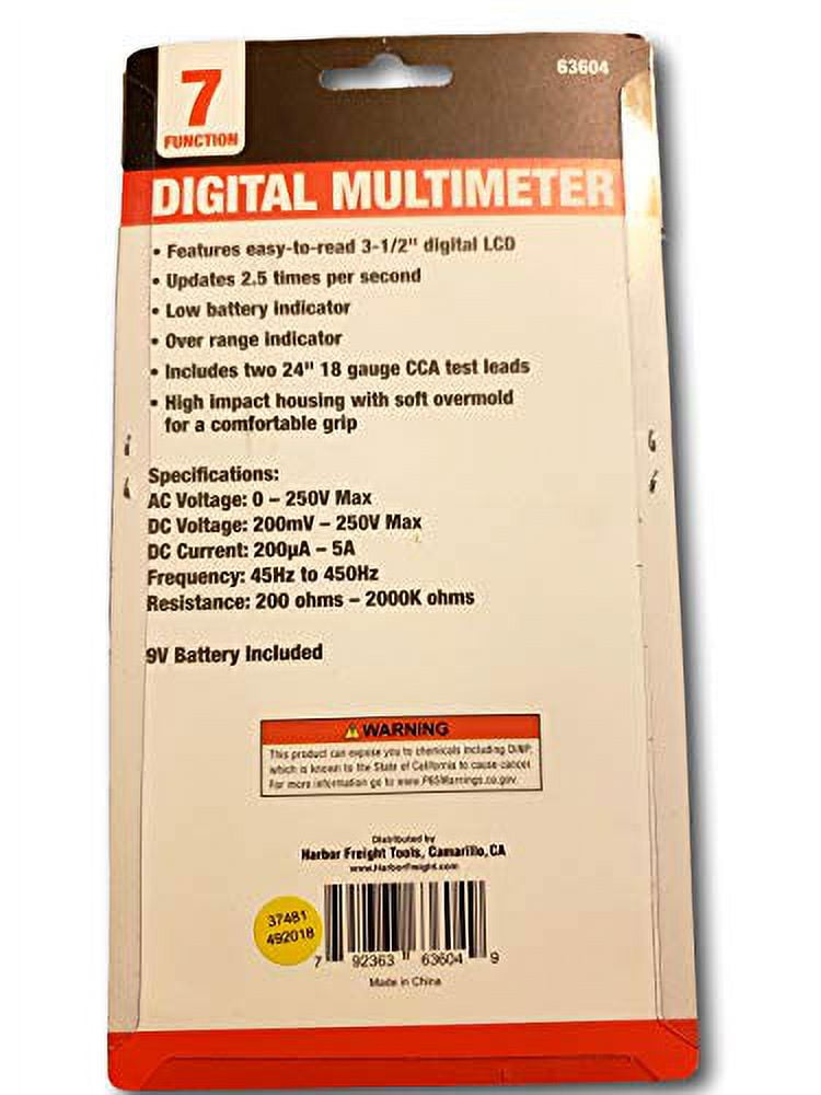 7 Function Digital Multimeter -USATM - Walmart.com