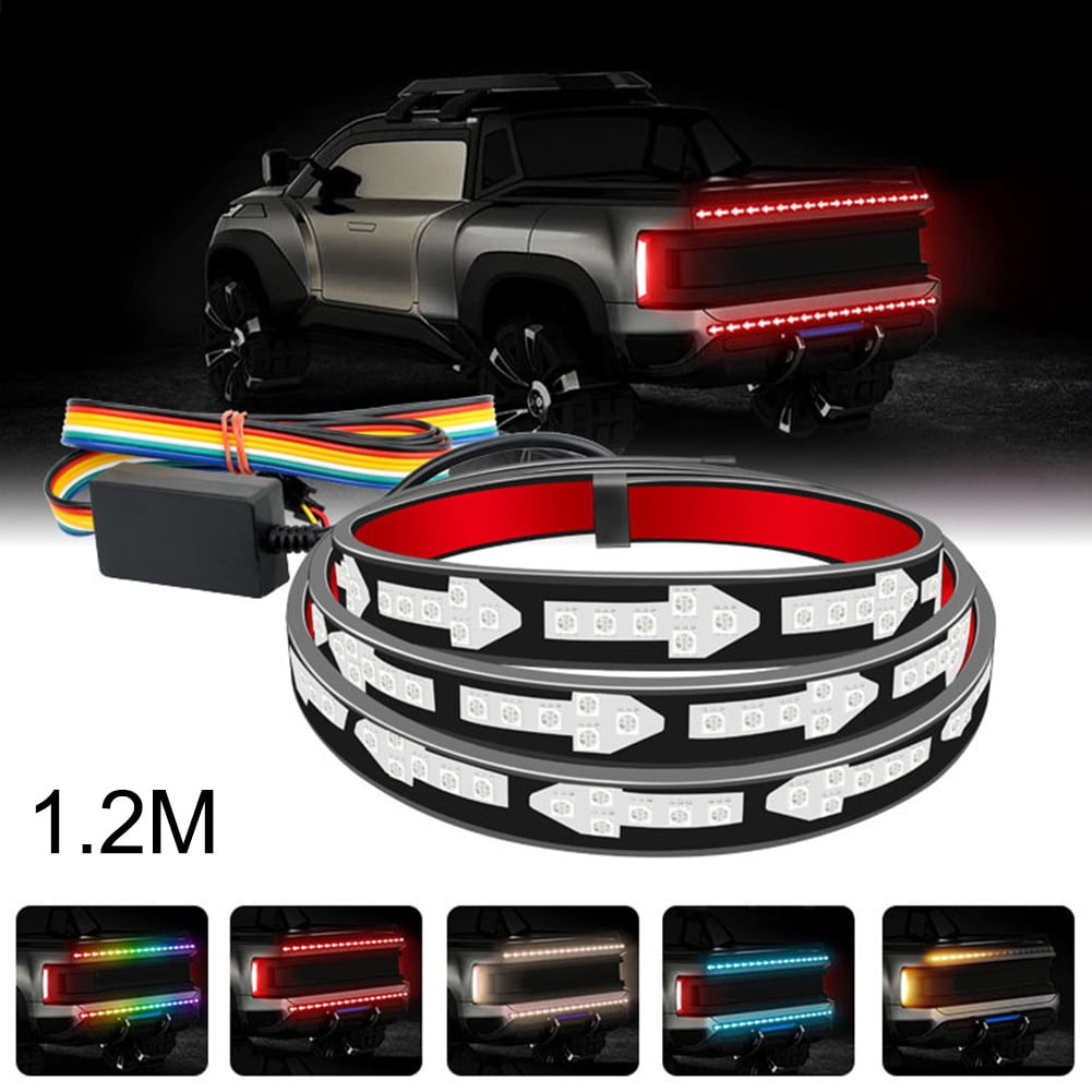 7-Function Truck Strip Tailgate Light Bar Rainbow Flowing Turn Signal ...