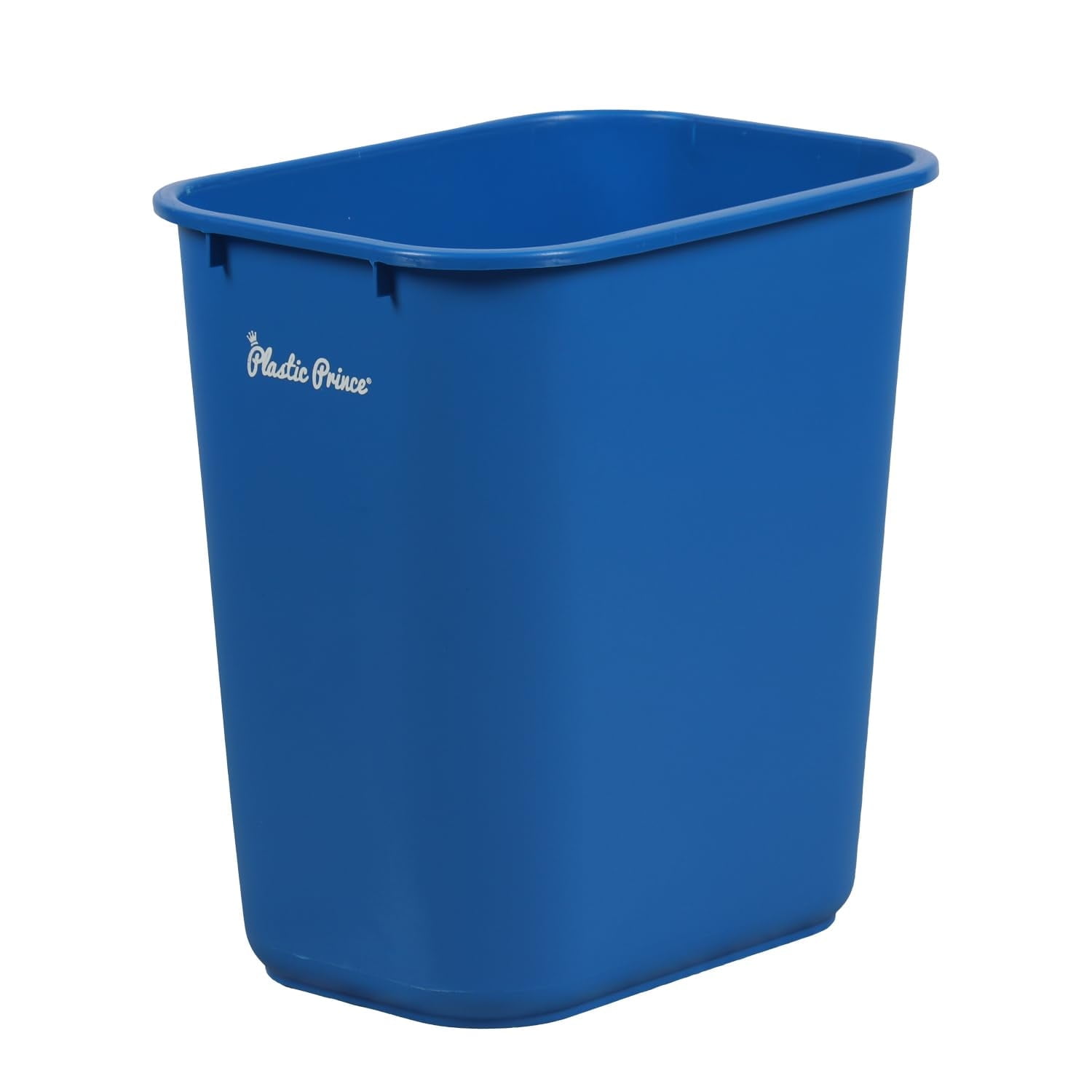 7 Gallon/28 Qt Wastebasket, Blue Plastic Rectangular, Trash Can for ...