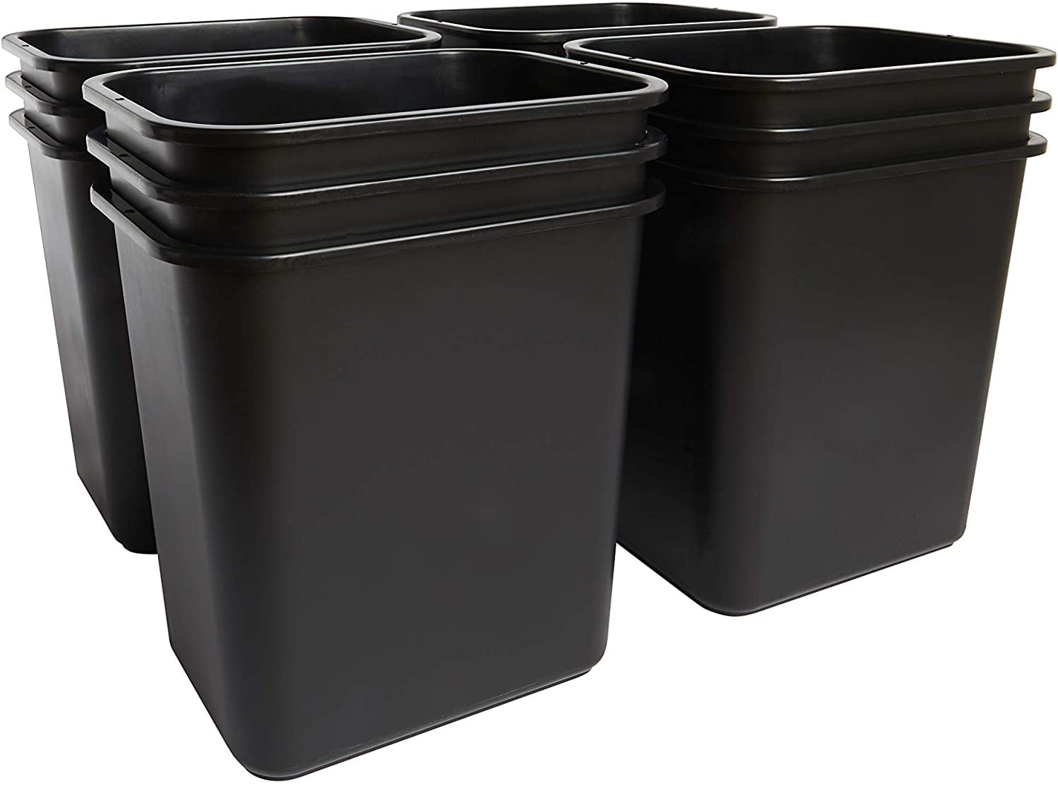 7 Gallon / 28 Quart Space-Saving Trash Wastebasket – Fits Under Desk ...