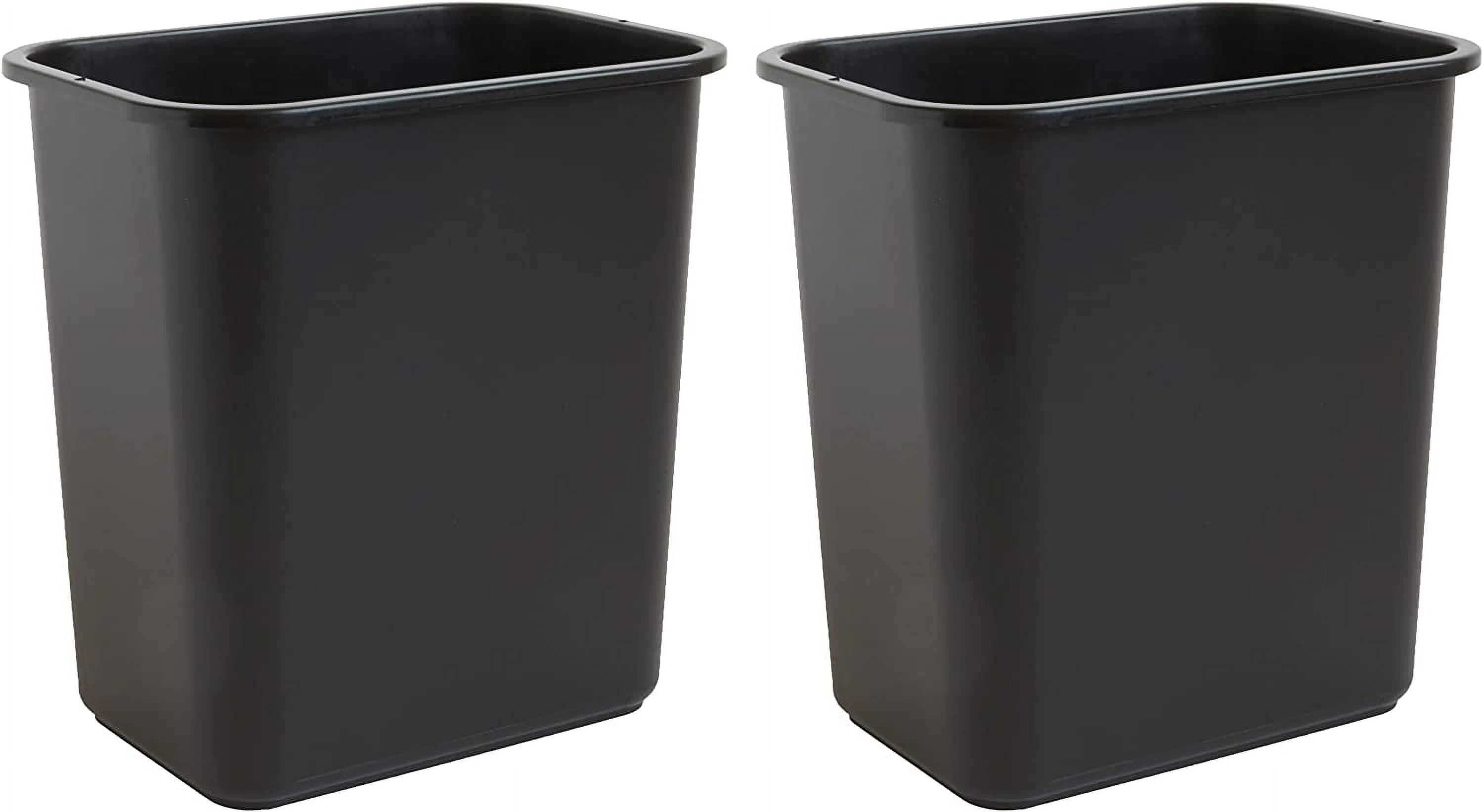 7 Gallon / 28 Quart Space Saving Trash Wastebasket, Fits Under Desk and ...
