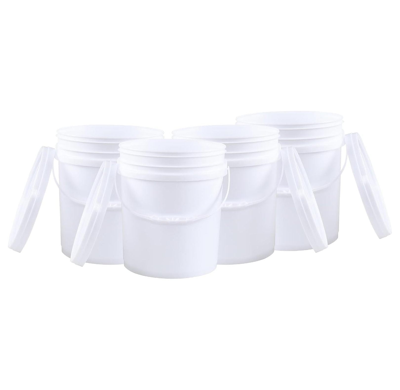 7 Gallon Bucket, Heavy Duty Plastic Bucket with Comfortable Handle ...
