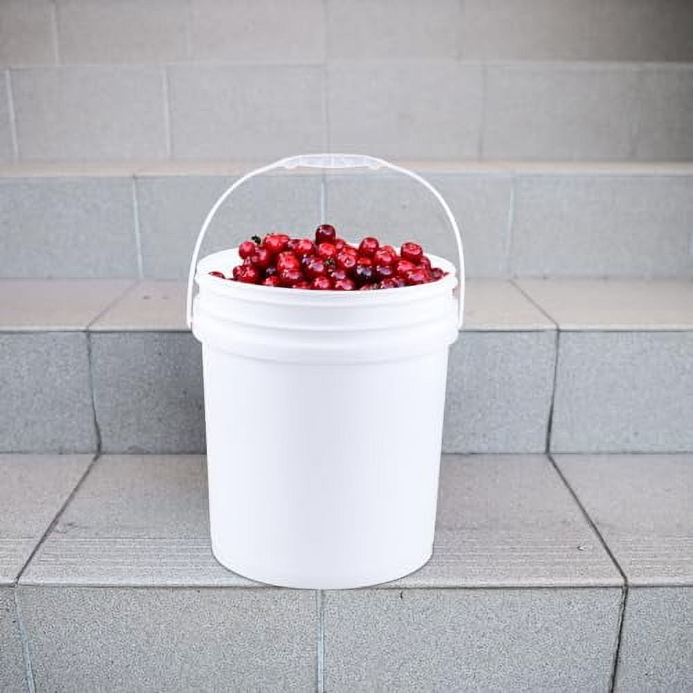 7 Gallon Bucket, Heavy Duty Plastic Bucket with Comfortable Handle ...