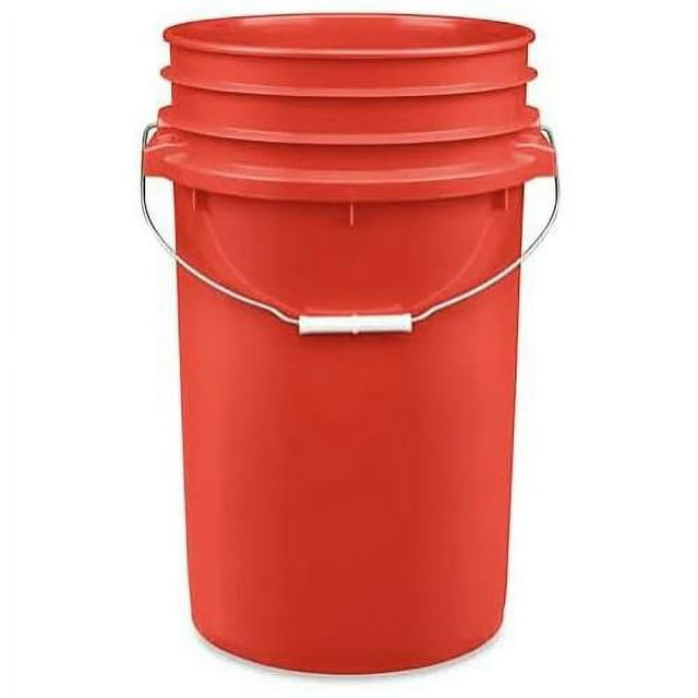 7 Gallon Large Red Bucket Pail Container With Lid Food Grade - BPA Free ...