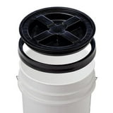 7 Gallon Letica White Bucket with Gamma Seal Lid (black) - Walmart.com