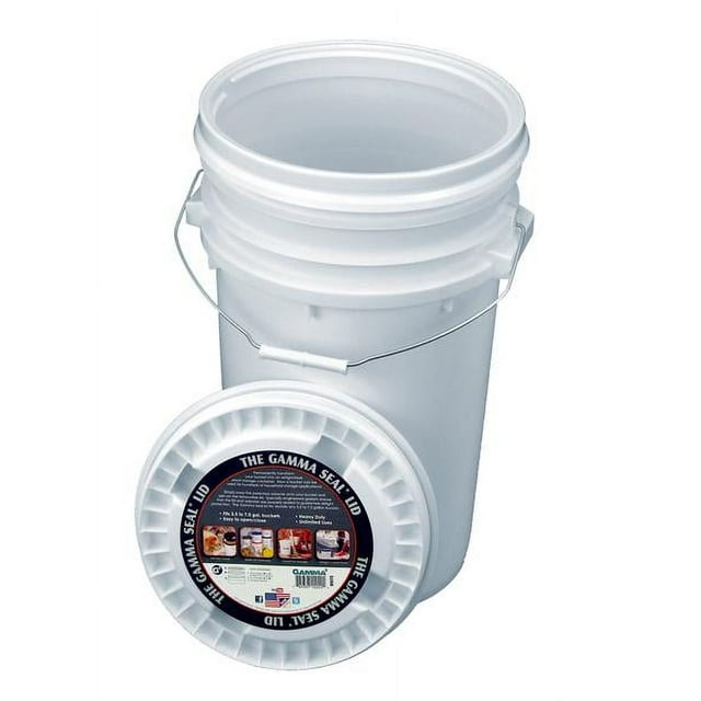 7 Gallon Letica White Bucket with Gamma Seal Lid (white) - Walmart.com