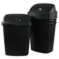 7 Gallon Plastic Swing-Top Trash Can, Kitchen Garbage Can with Lid ...